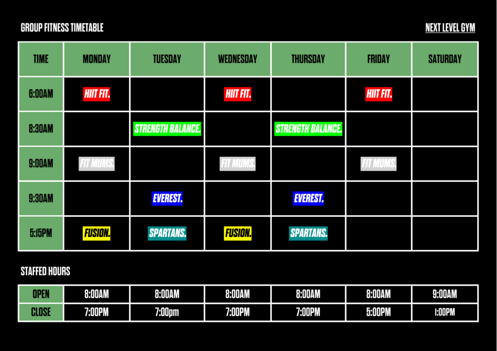CLASSES | Next Level Gym